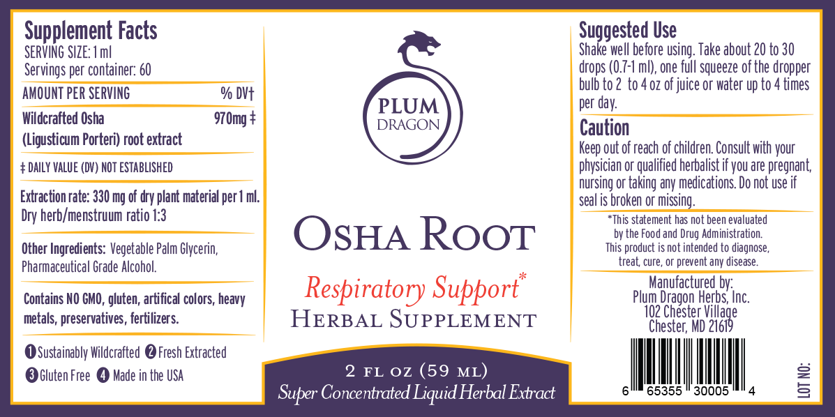Wildcrafted Osha Root Extract Tincture | Plum Dragon Herbs